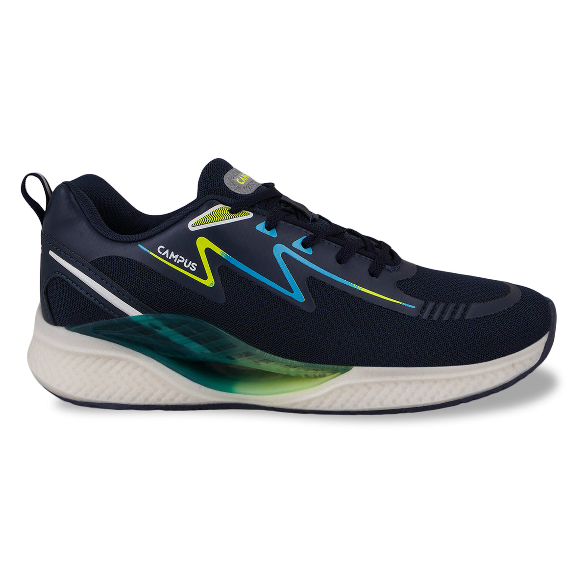 Buy Running Shoes For Men: Brio-Navy-F-Grn | Campus Shoes