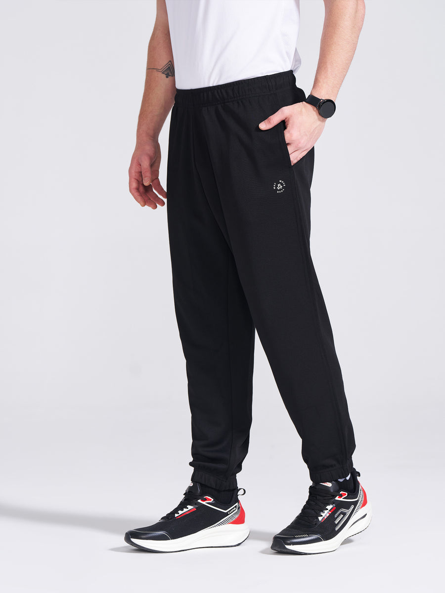 Men's Black Regular Fit Track Pants – Campus Shoes