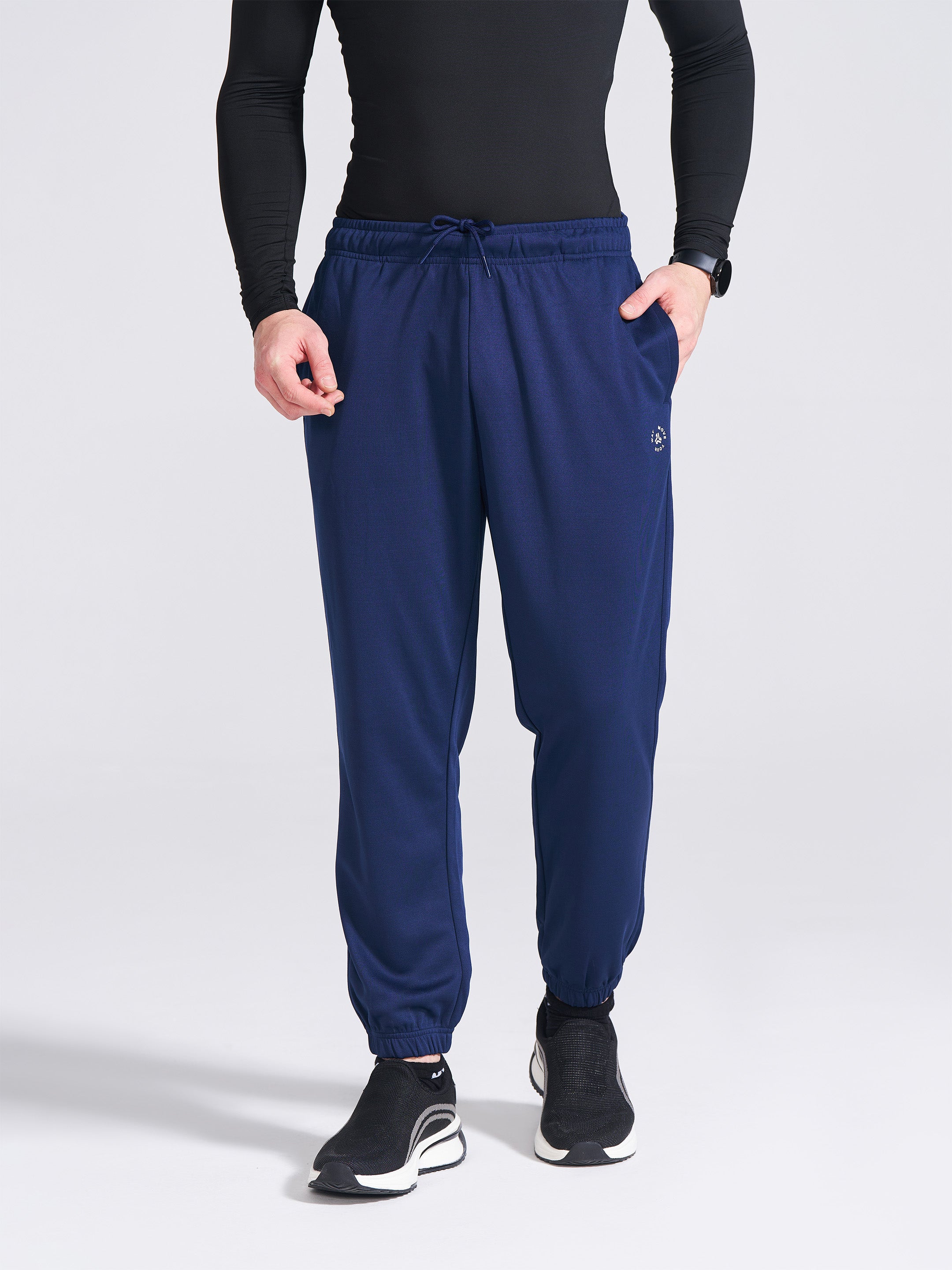 Men's Navy Regular Fit Track Pants – Campus Shoes