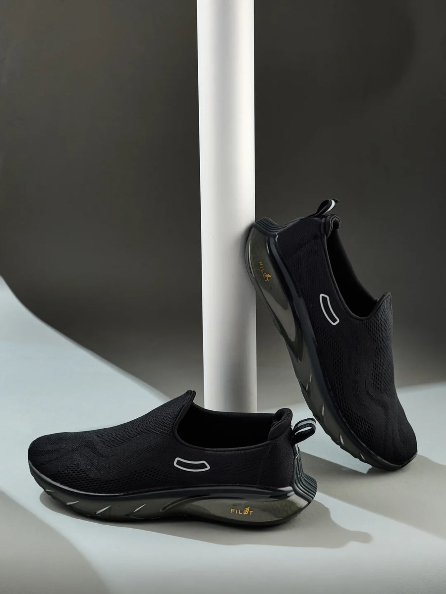 GADGET Black Men's Walking Shoes – Campus Shoes