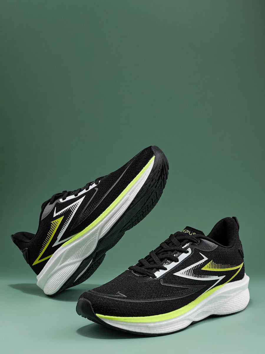 GREG PRO Black Men's Running Shoes – Campus Shoes