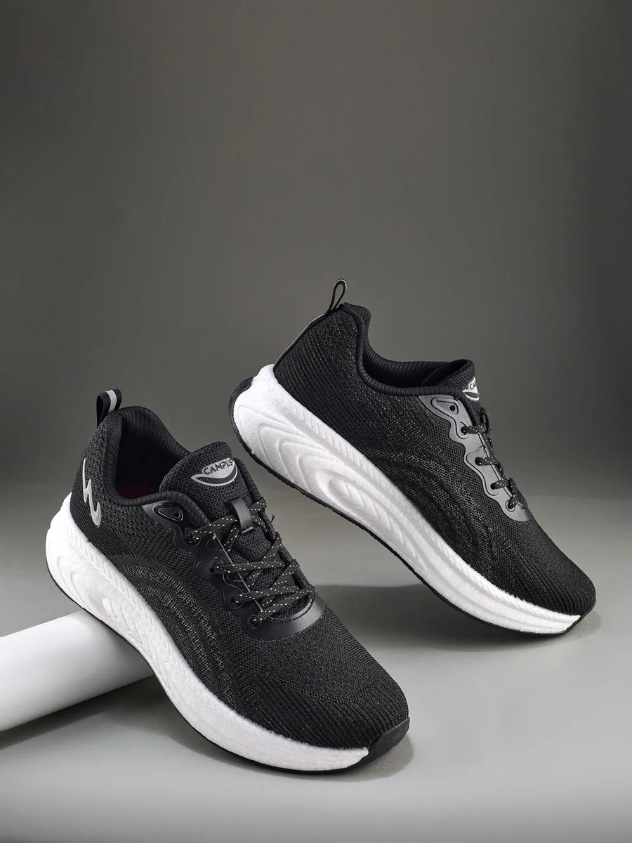 HYPE PRO Black Men's Running Shoes – Campus Shoes