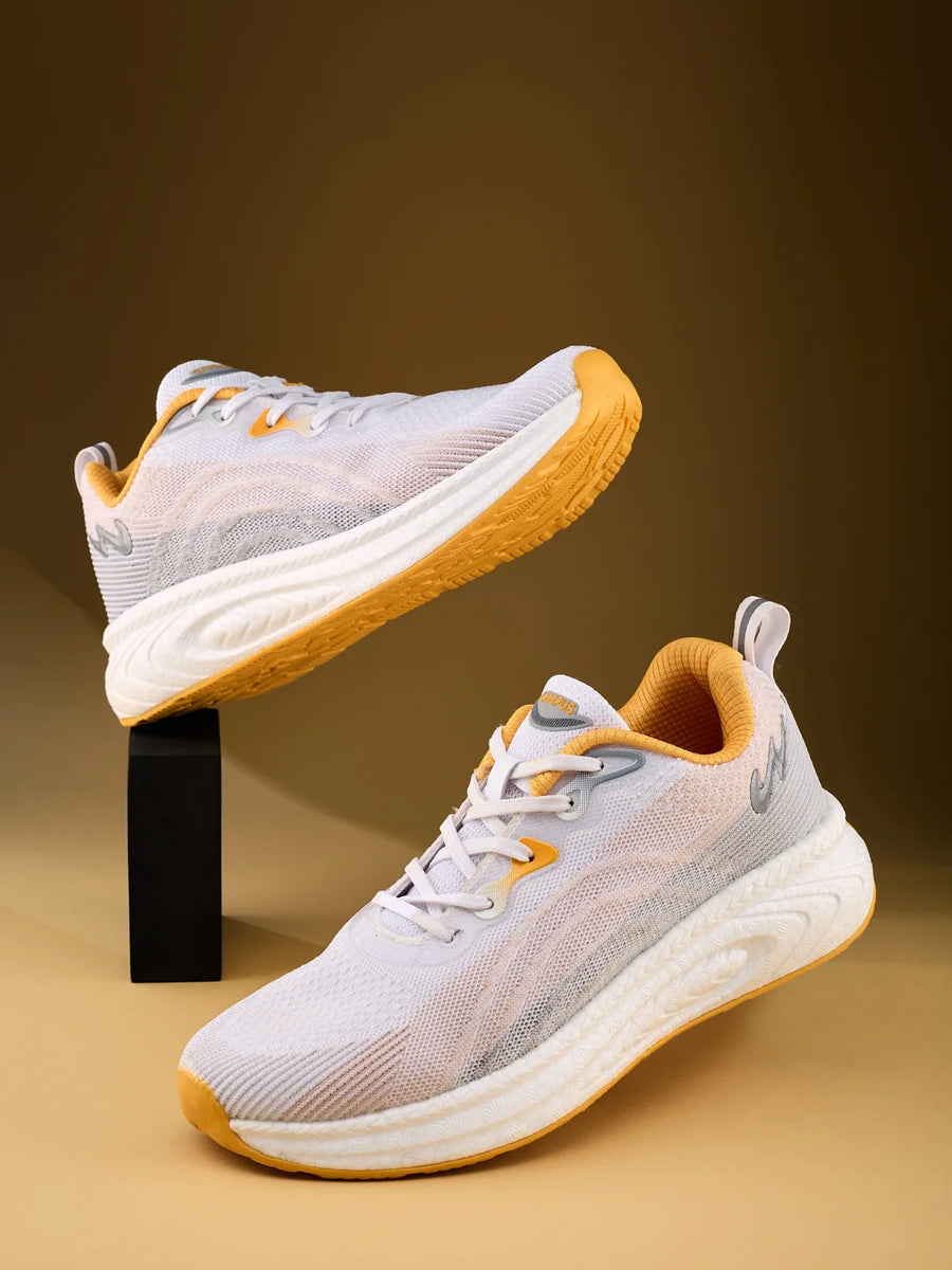 HYPE PRO White Men's Running Shoes – Campus Shoes