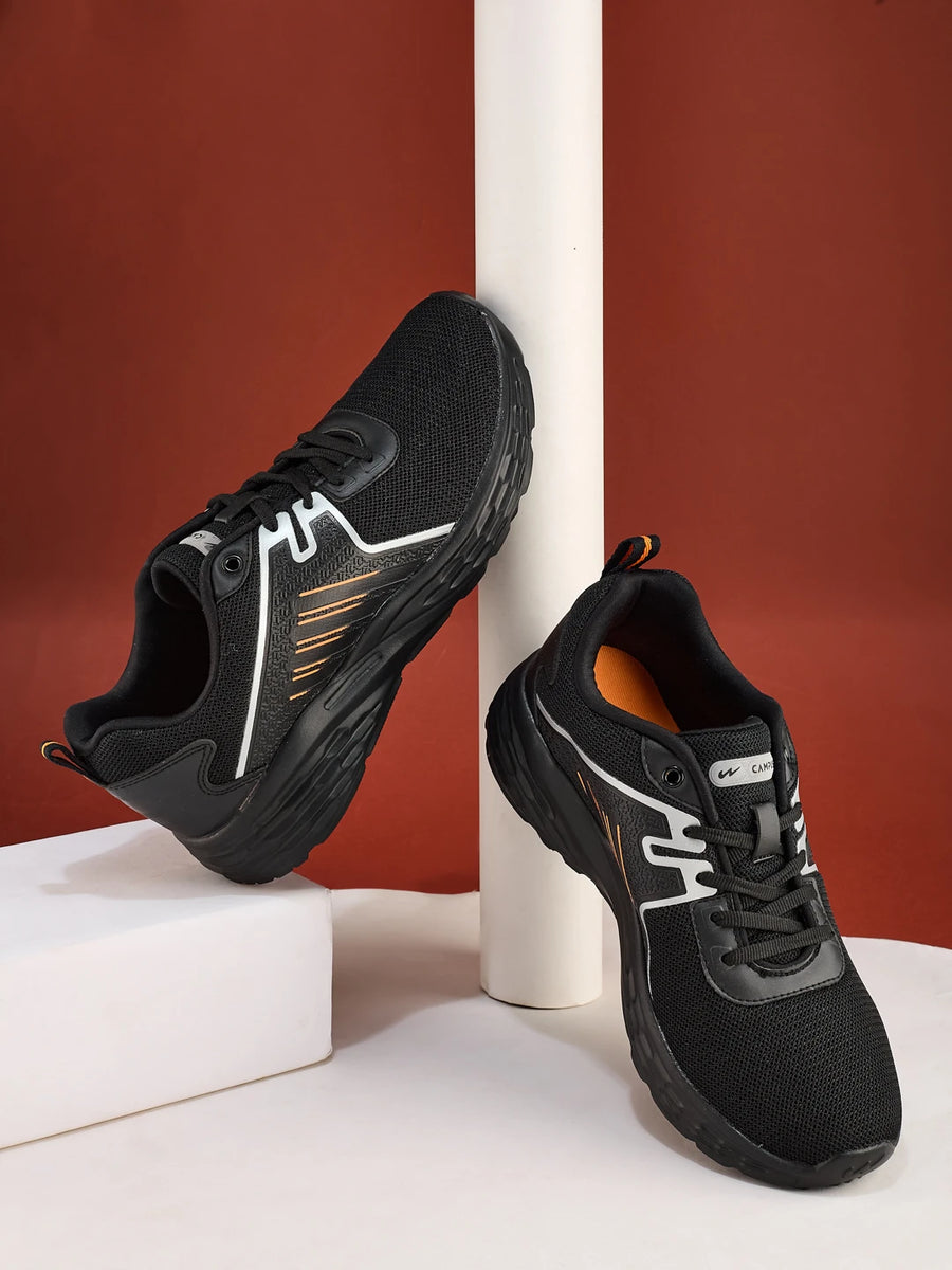 SHOOTER Black Men's Running Shoes – Campus Shoes