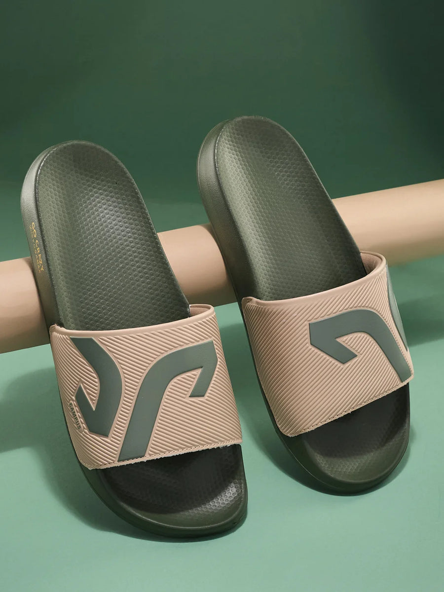 SL-475 Beige Men's Slides – Campus Shoes