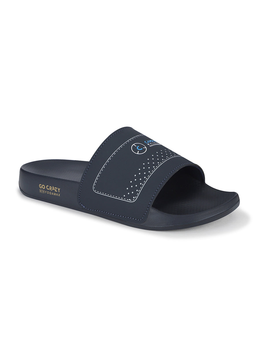 SL-436A Navy Men's Slides – Campus Shoes