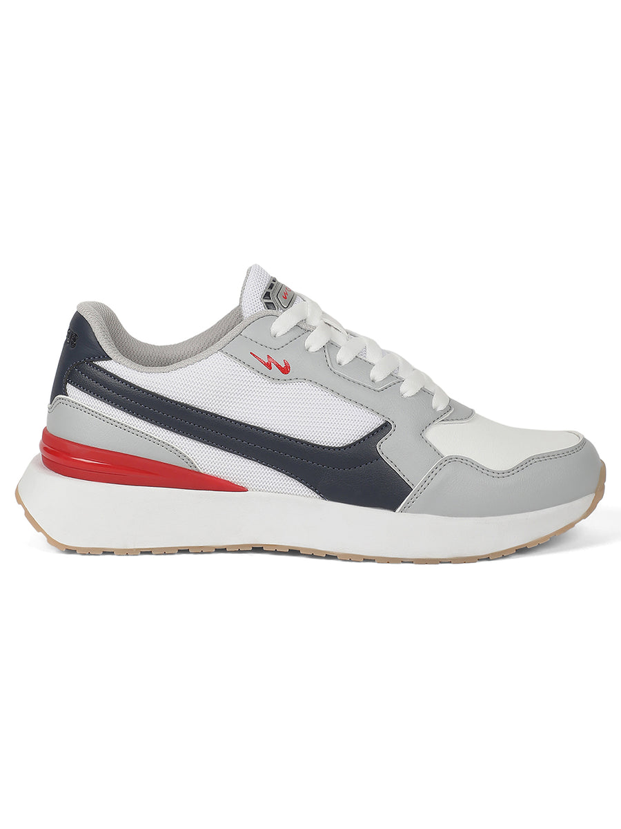 STOM White Grey Men's Sneakers – Campus Shoes