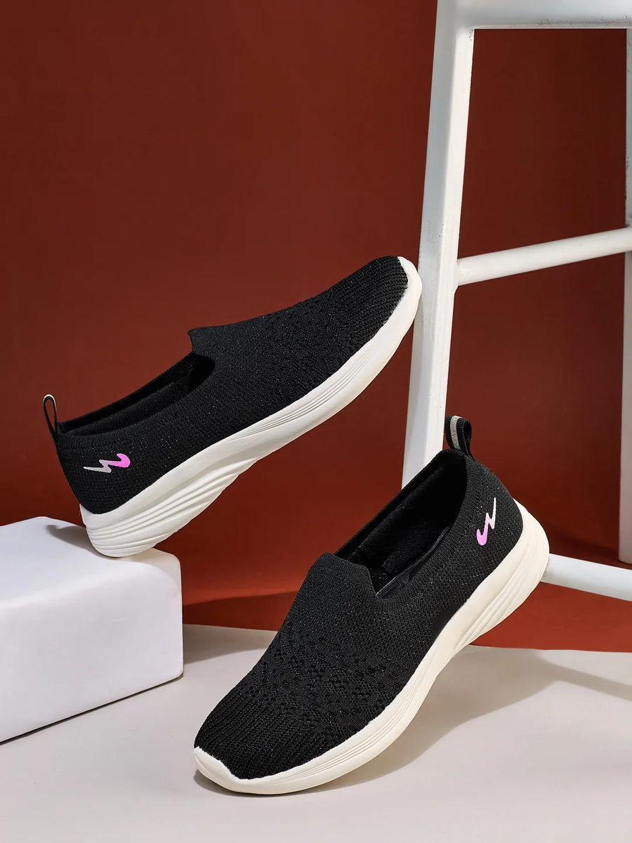 SWING Black Women's Walking Shoes – Campus Shoes