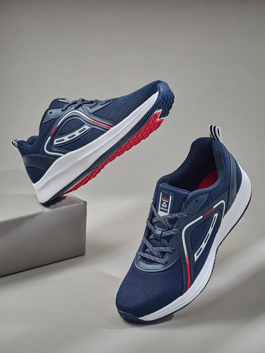 TURN Navy Men's Running Shoes – Campus Shoes