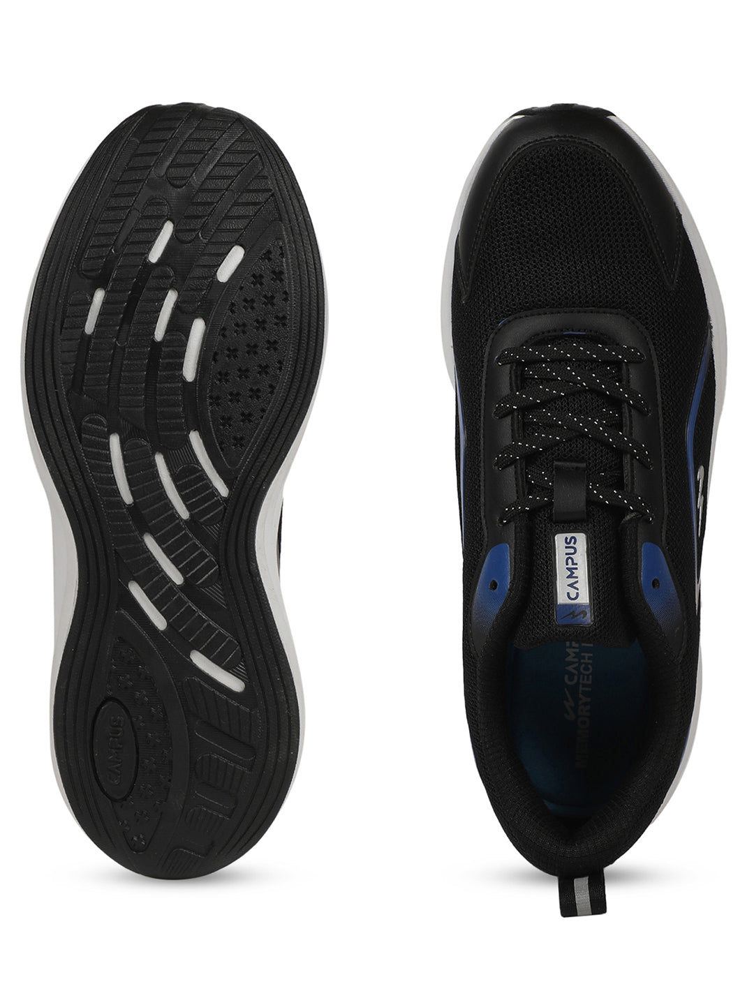 XAVEN Black Men's Running Shoes – Campus Shoes