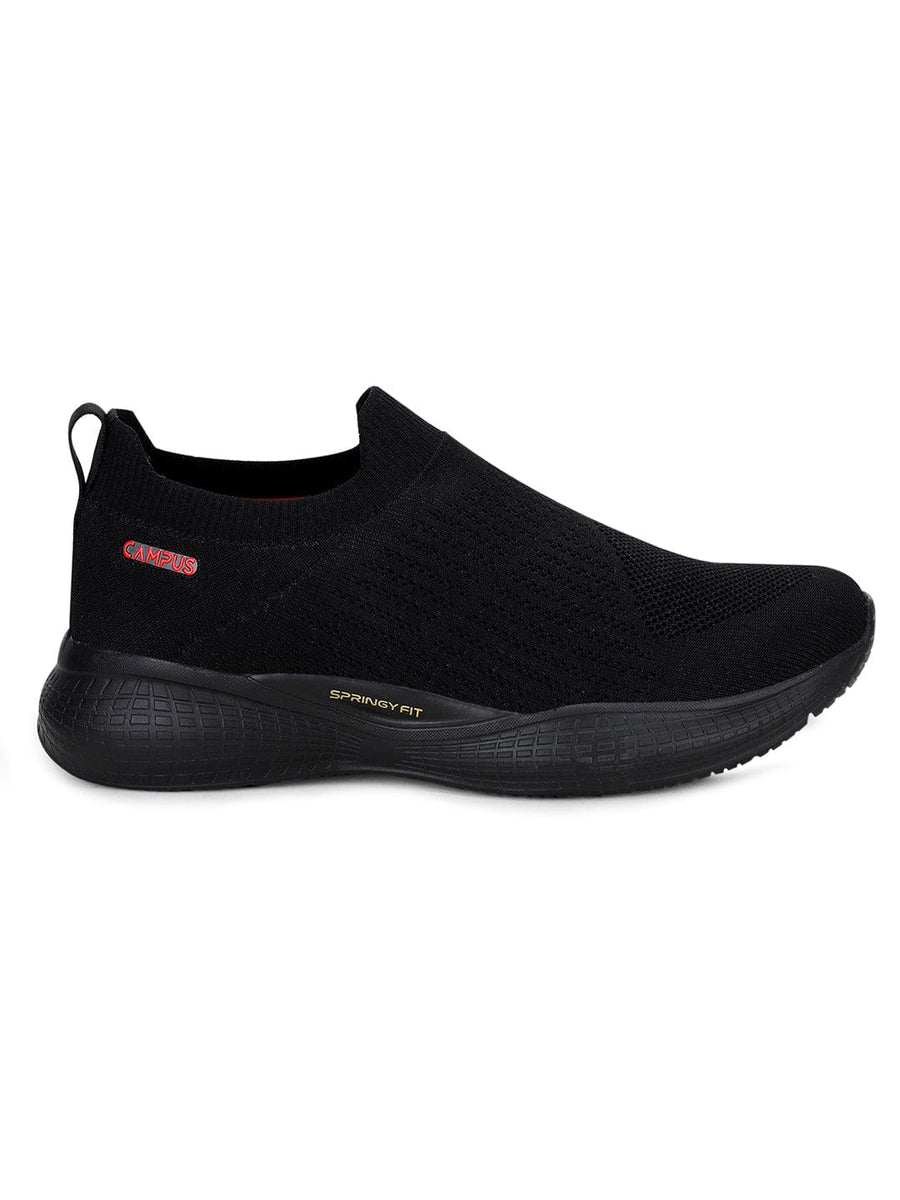 Buy Running Shoes For Men: Boomer-N-Blk | Campus Shoes