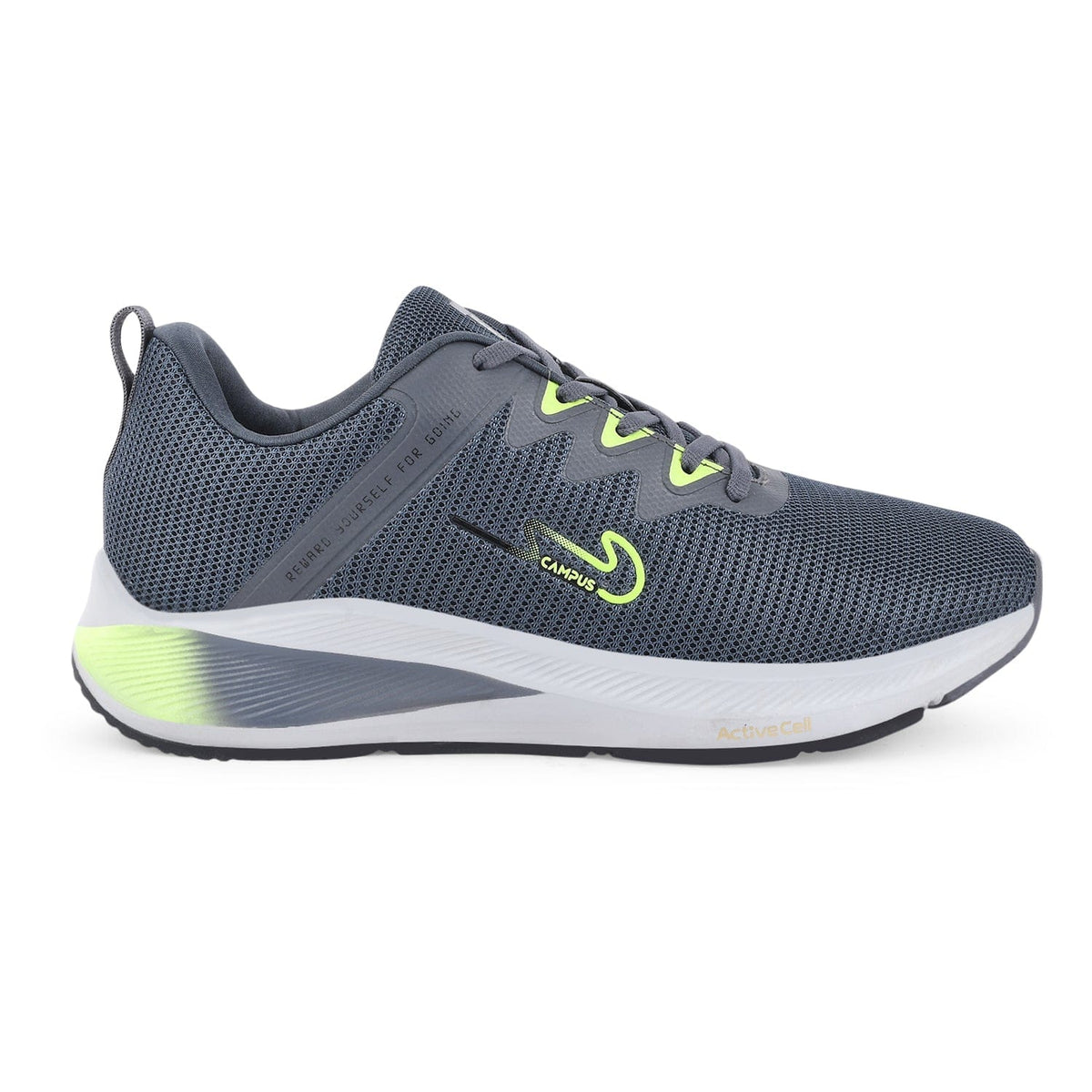 Buy Running Shoes For Men: Camp-X-D-Gry-F-Grn | Campus Shoes