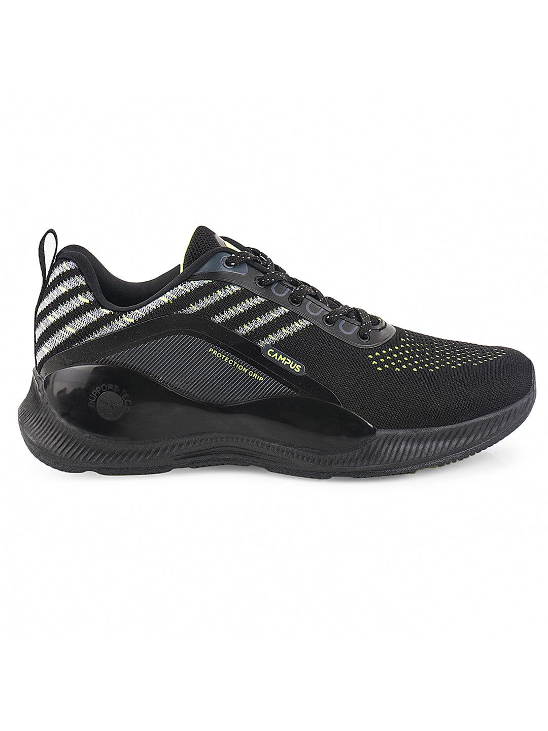 Buy Running Shoes For Men: Guide-Blk-F-Grn | Campus Shoes