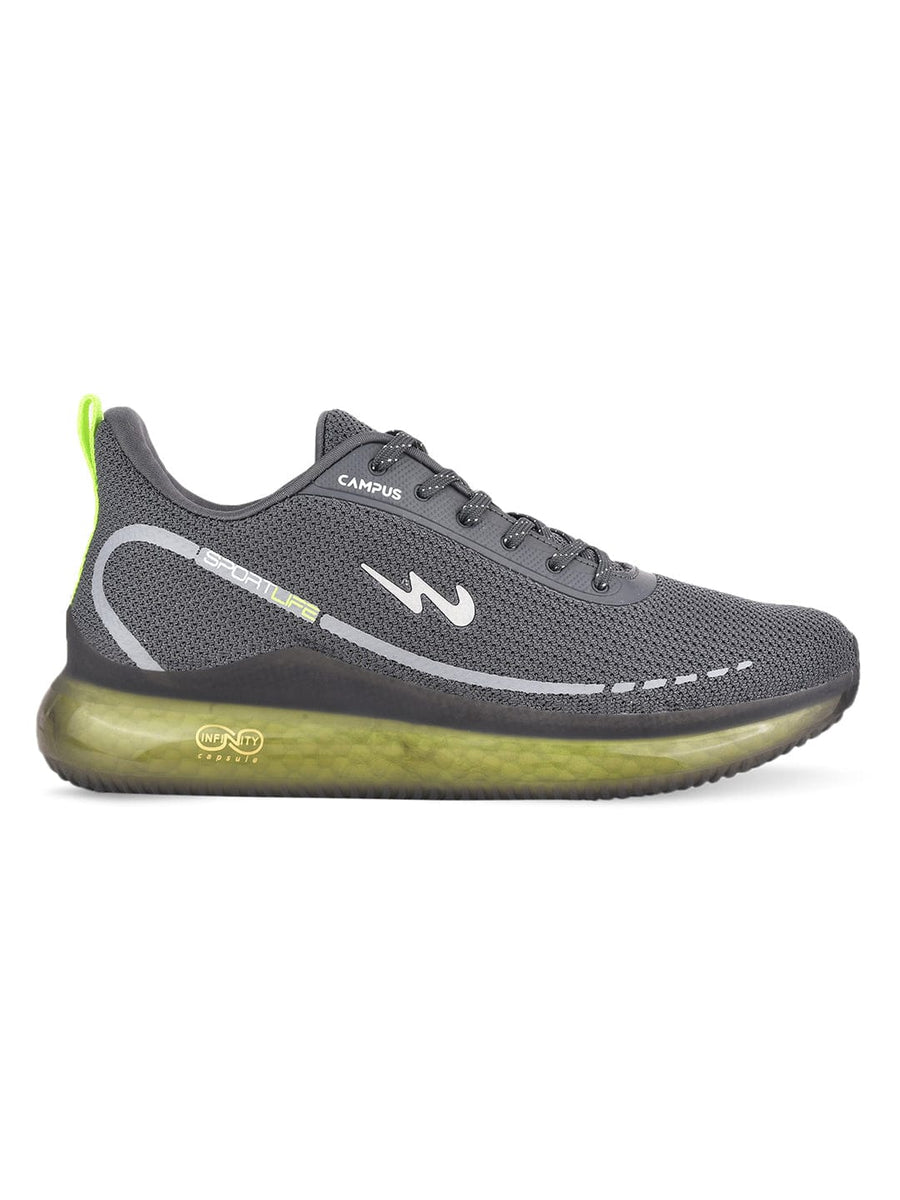 Buy Running Shoes For Men: Sensor-D-Gry-F-Grn | Campus Shoes