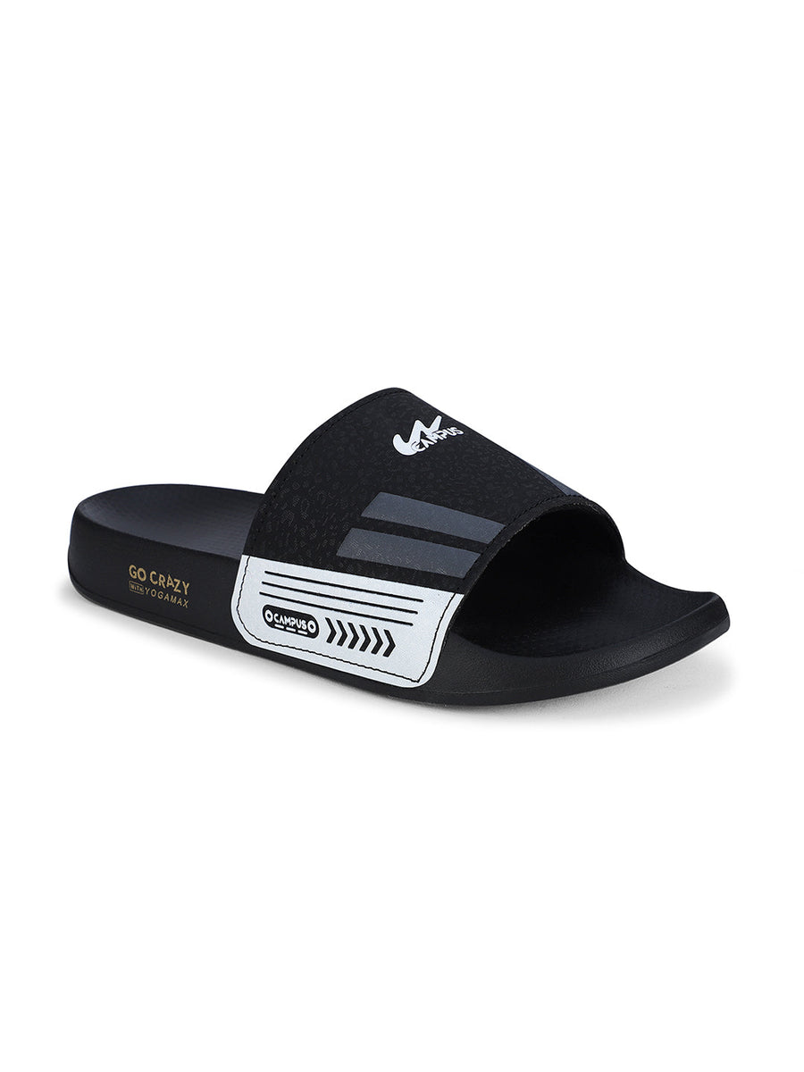 Buy Campus SL-438 Black Men's Slippers Online | Campus Shoes